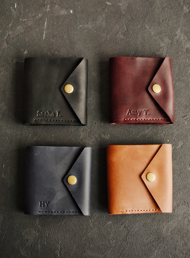 Leather Wallet Wallet Slim Wallet Credit Card Wallet Front Pocket ...