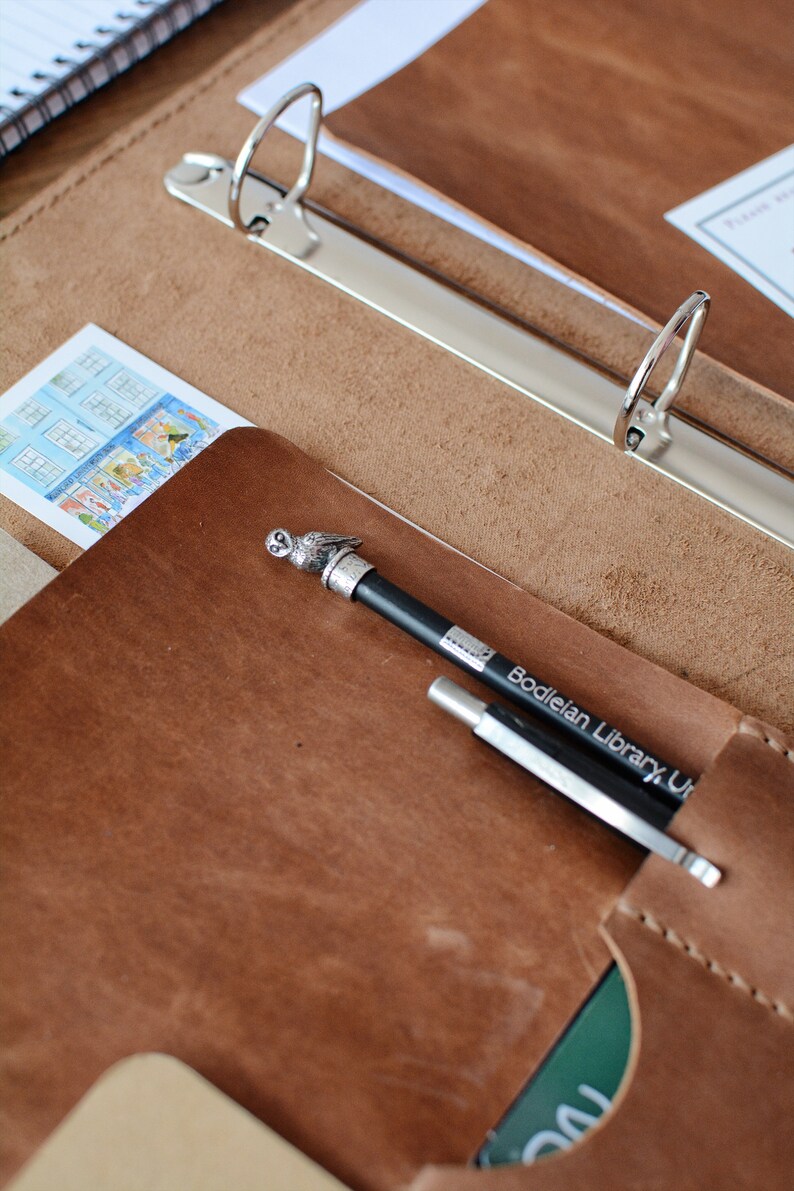 Leather Binder 3-ringleather Three Binder Leather Binder - Etsy