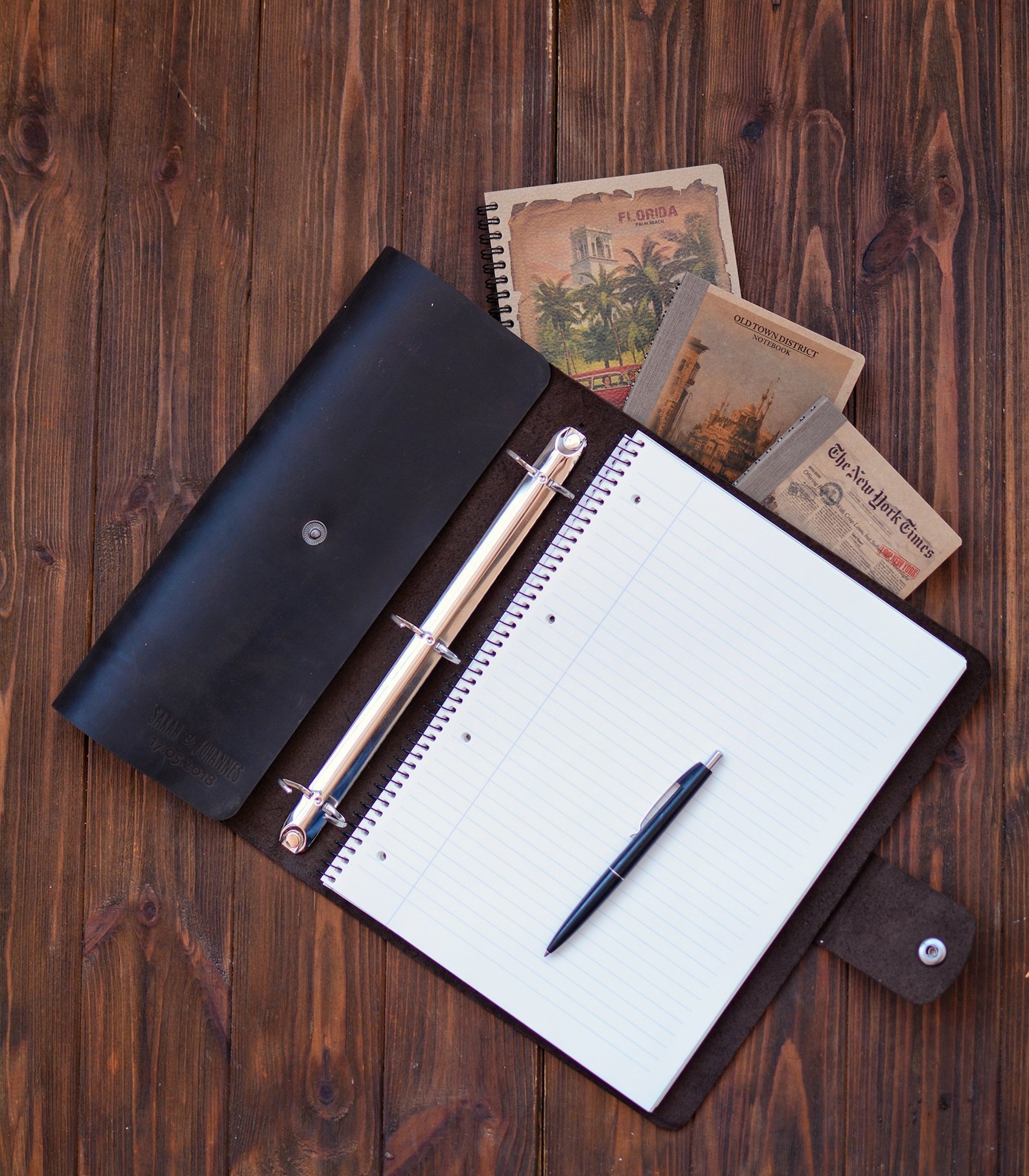 Leather Binder 3-ringleather Three Binder Leather Binder - Etsy