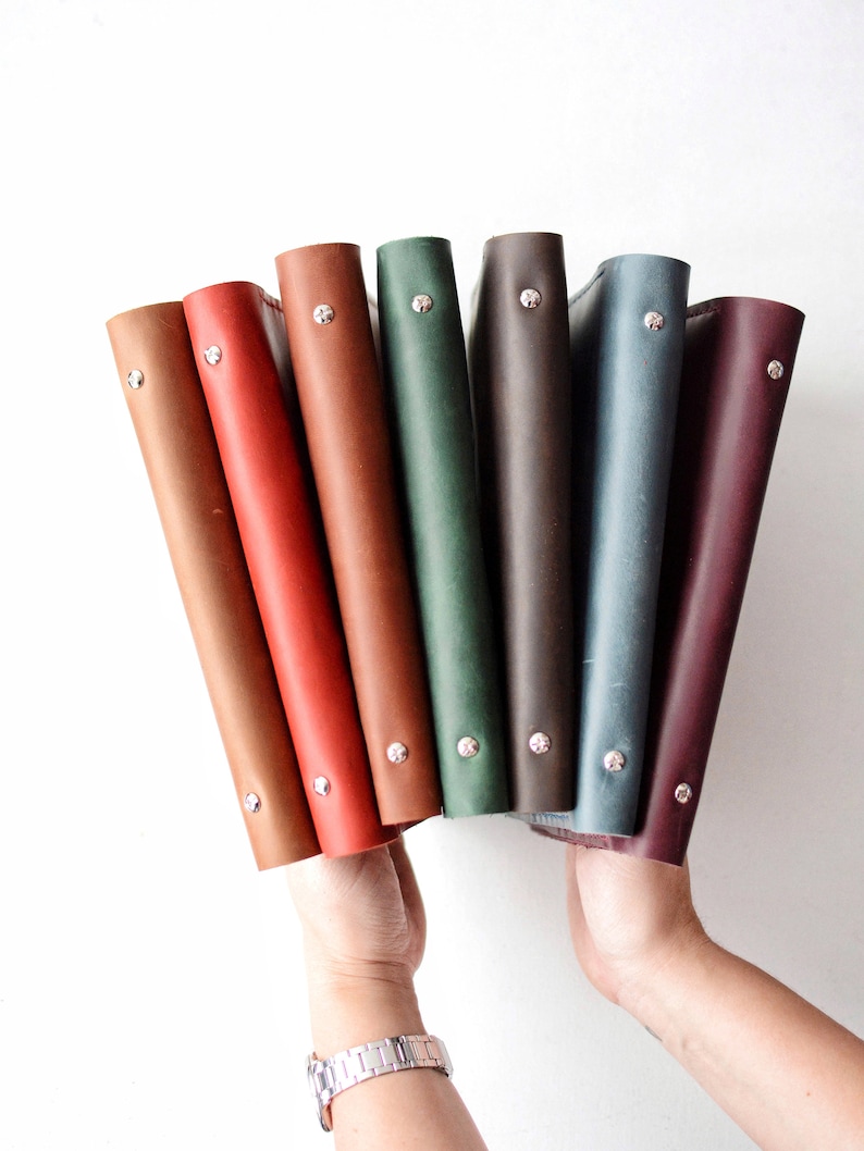 Leather Binder 6-ring Notebook Cover Leather Notebook A5 - Etsy