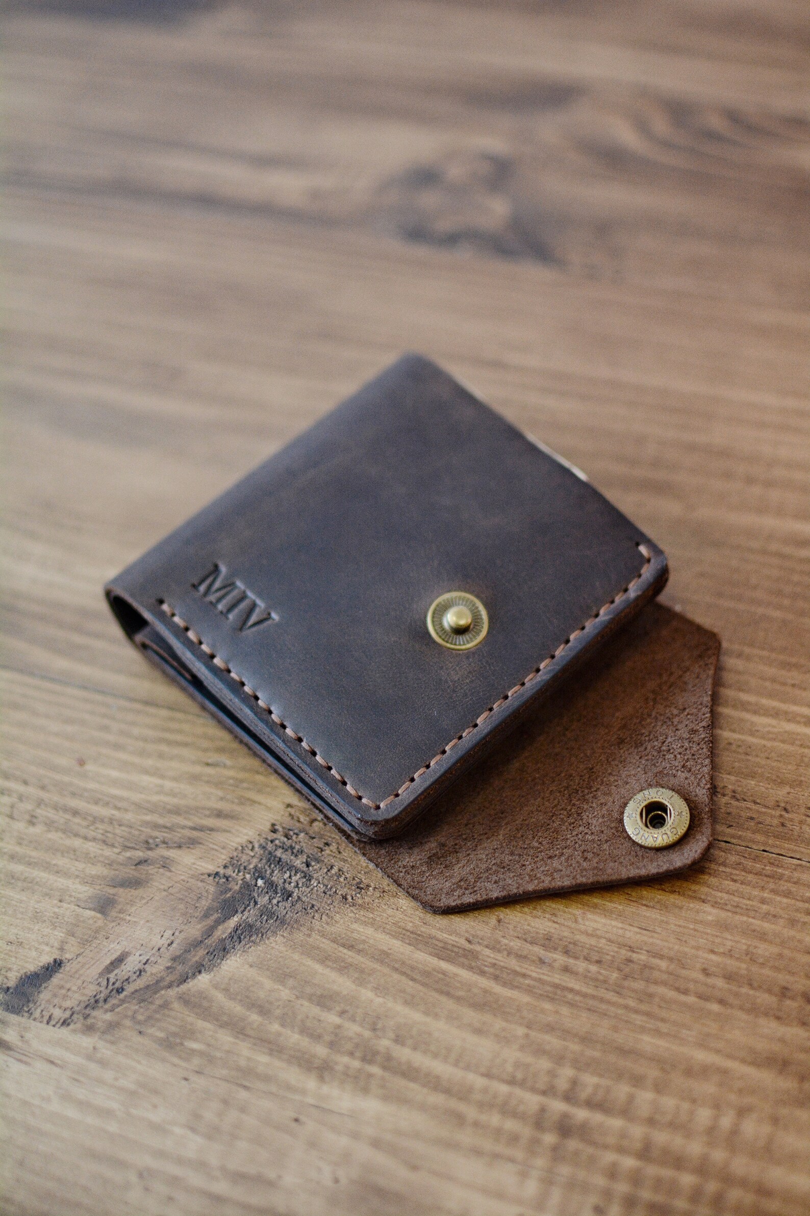 Leather Wallet Wallet Slim Wallet Credit Card Wallet Front Pocket ...