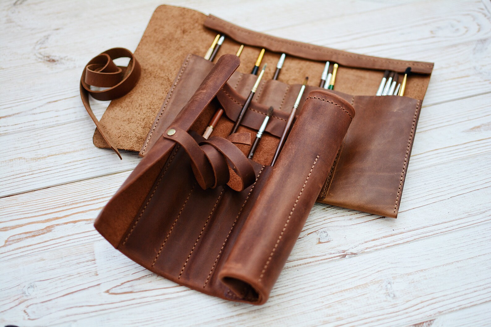 Pencil Wrap Case Artist Tool Roll Pencil Case Artist Gift - Etsy