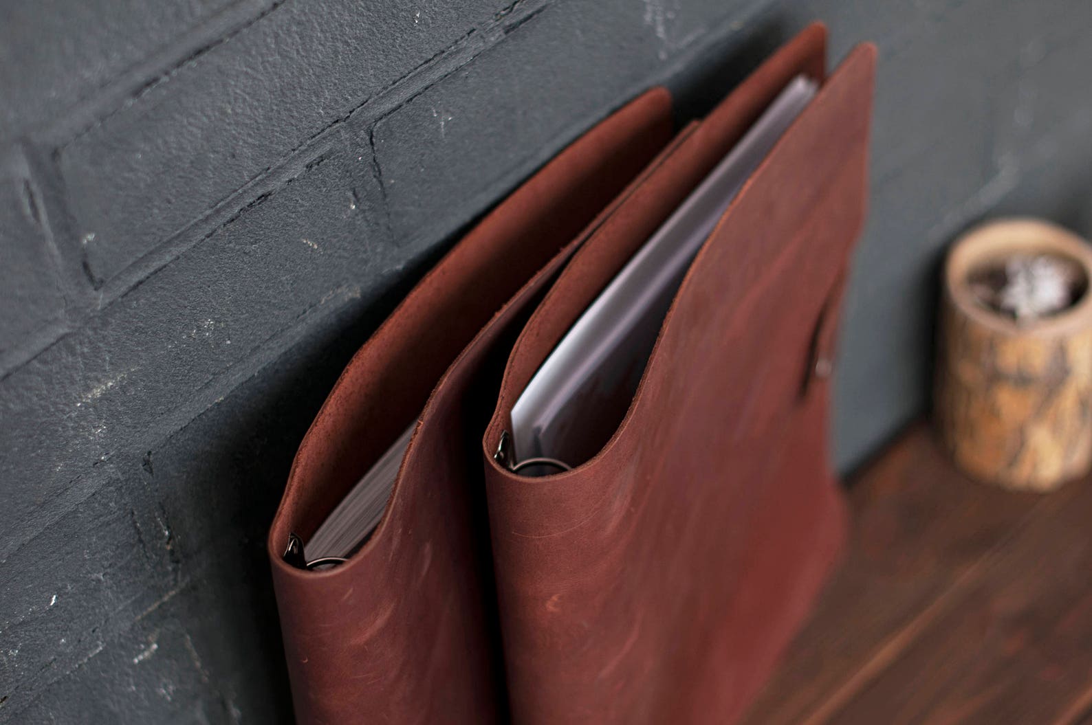Leather Binder 4-ringleather Binder Leather Binder Cover - Etsy