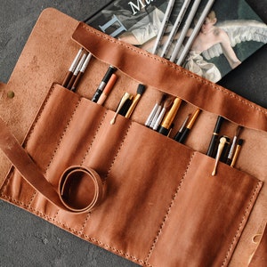 Leather Roll, Artist Roll, Leather Pencil Roll, Leather Pencil Case ...