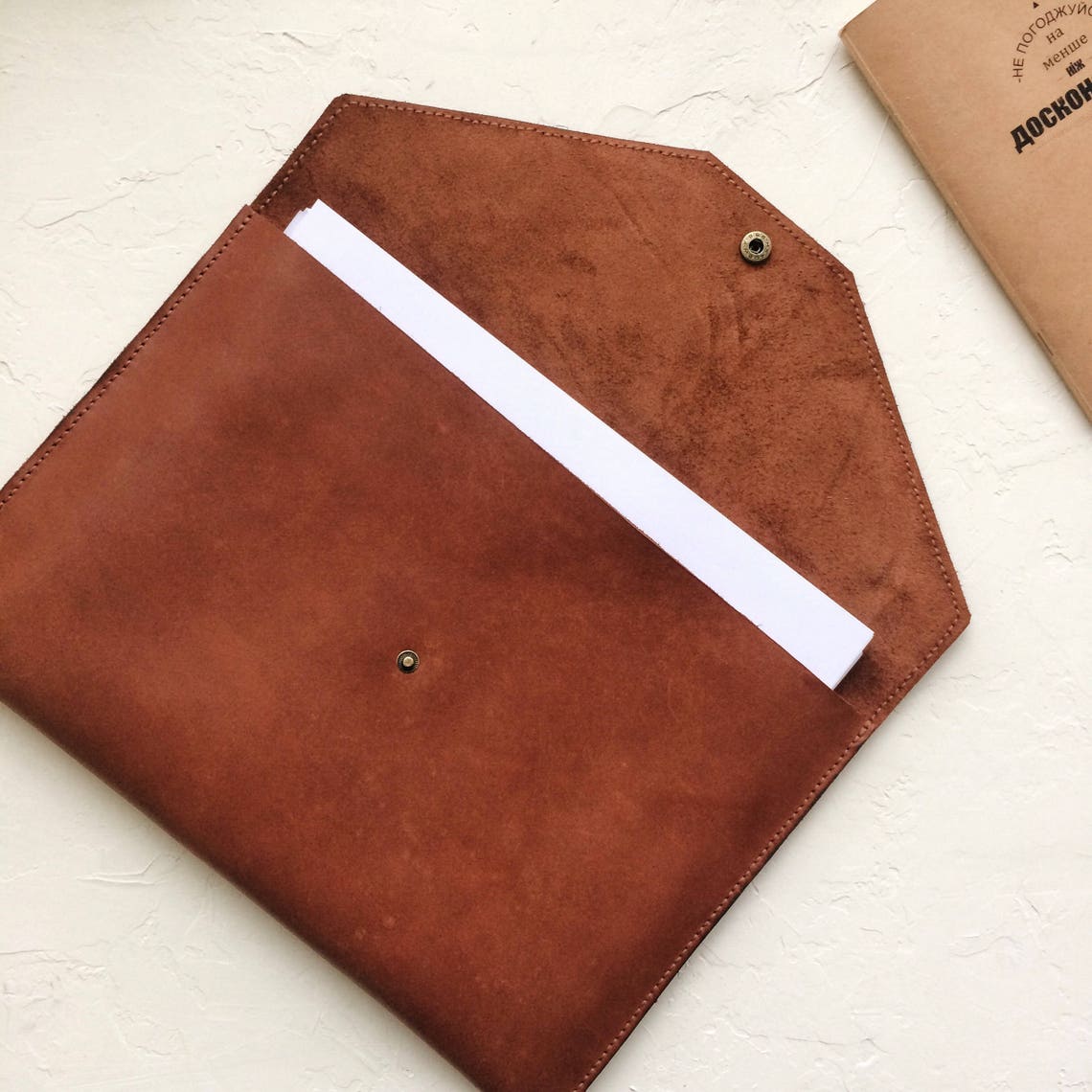 Handmade Leather Folder Leather Document Holder Folder Case | Etsy