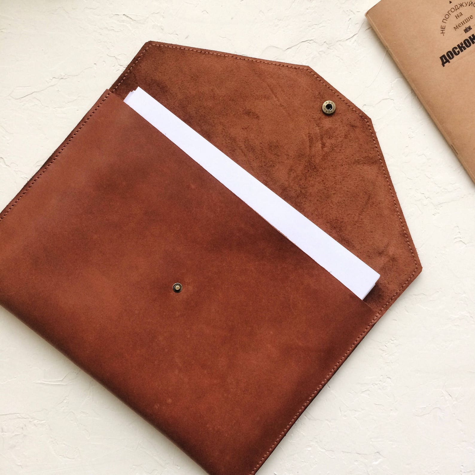 Handmade Leather Folder Leather Document Holder Folder Case | Etsy