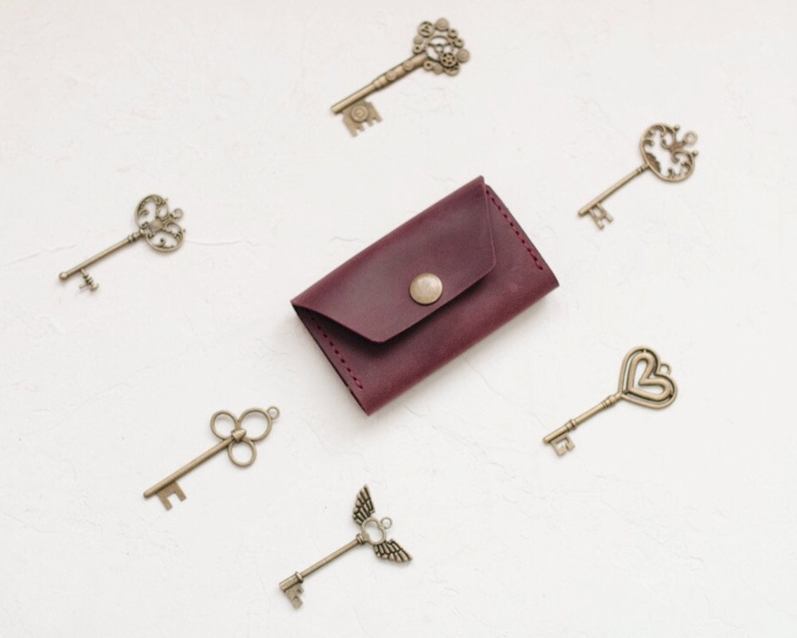 Leather Key Holder Leather Key Case Leather Key Pouch Key Case - Etsy