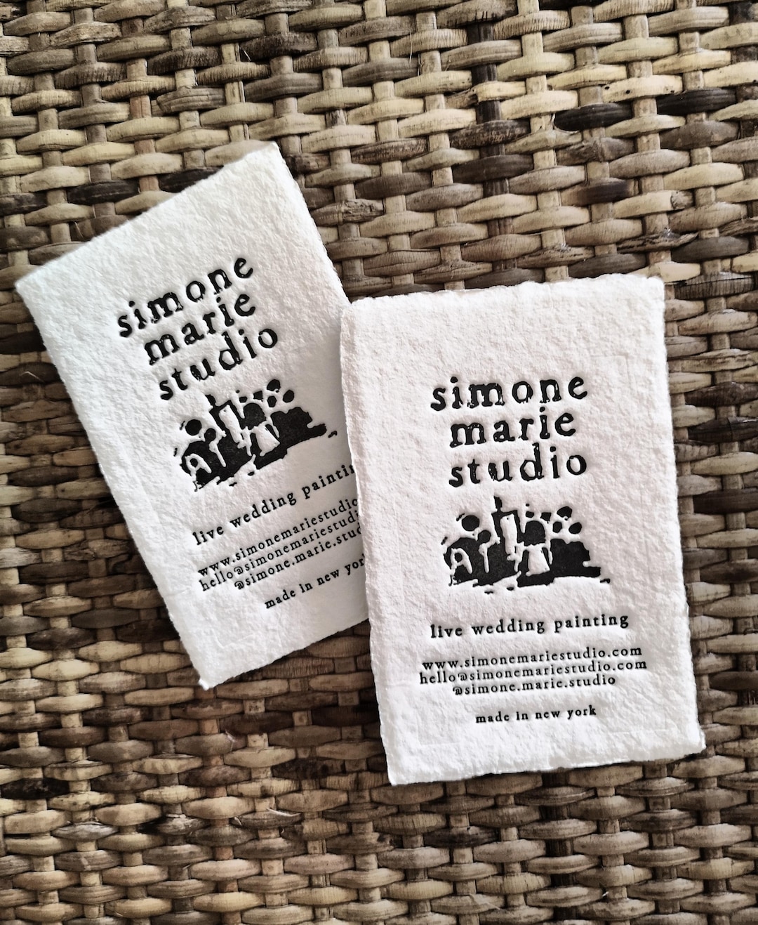 Custom Letterpress Handmade Paper Business Card - Etsy