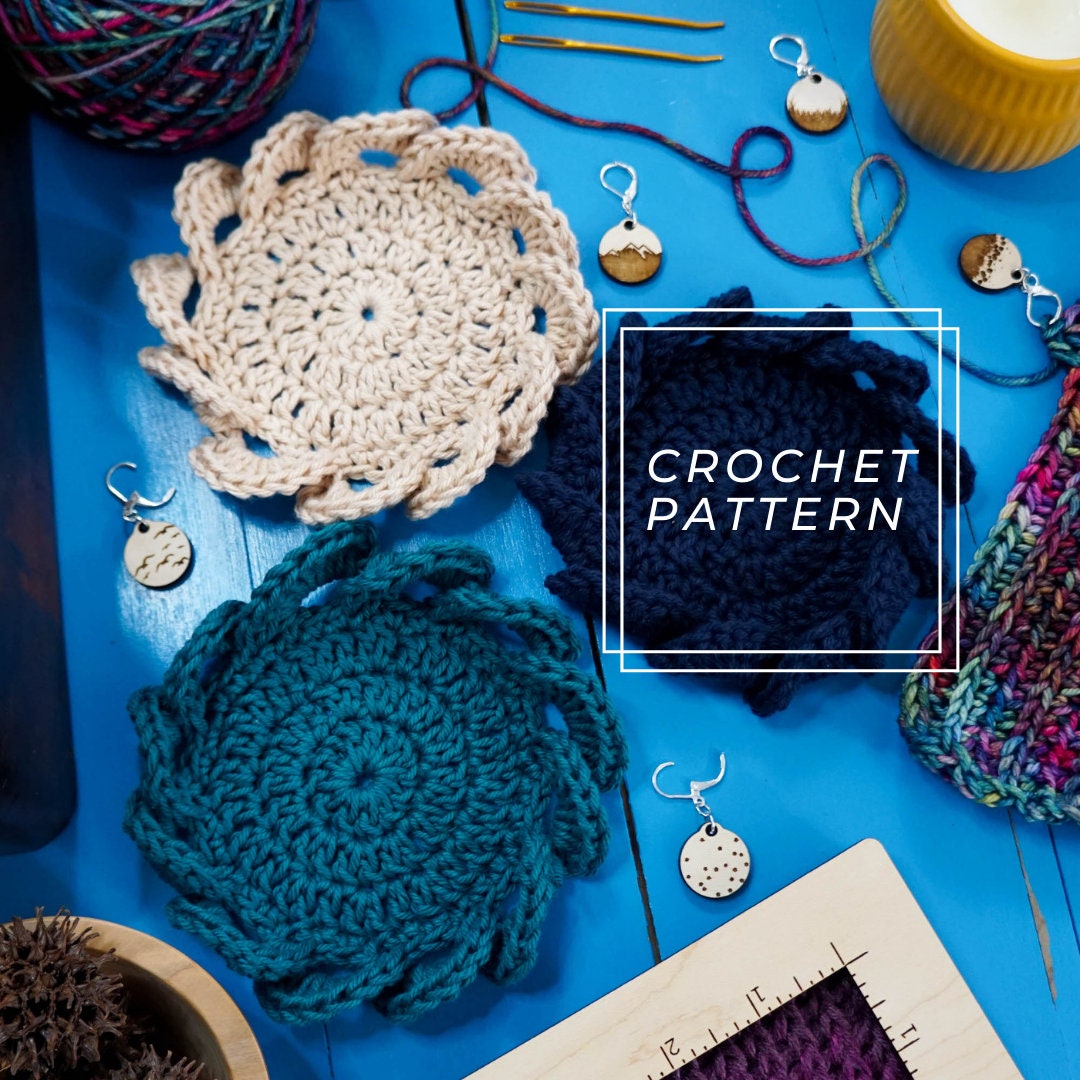 Reverse Shell Coaster Crochet Pattern || Crochet Coaster Pattern ...