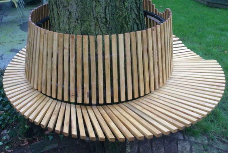 Tree Bench, Unique Design, Acacia, Black Locust - Etsy