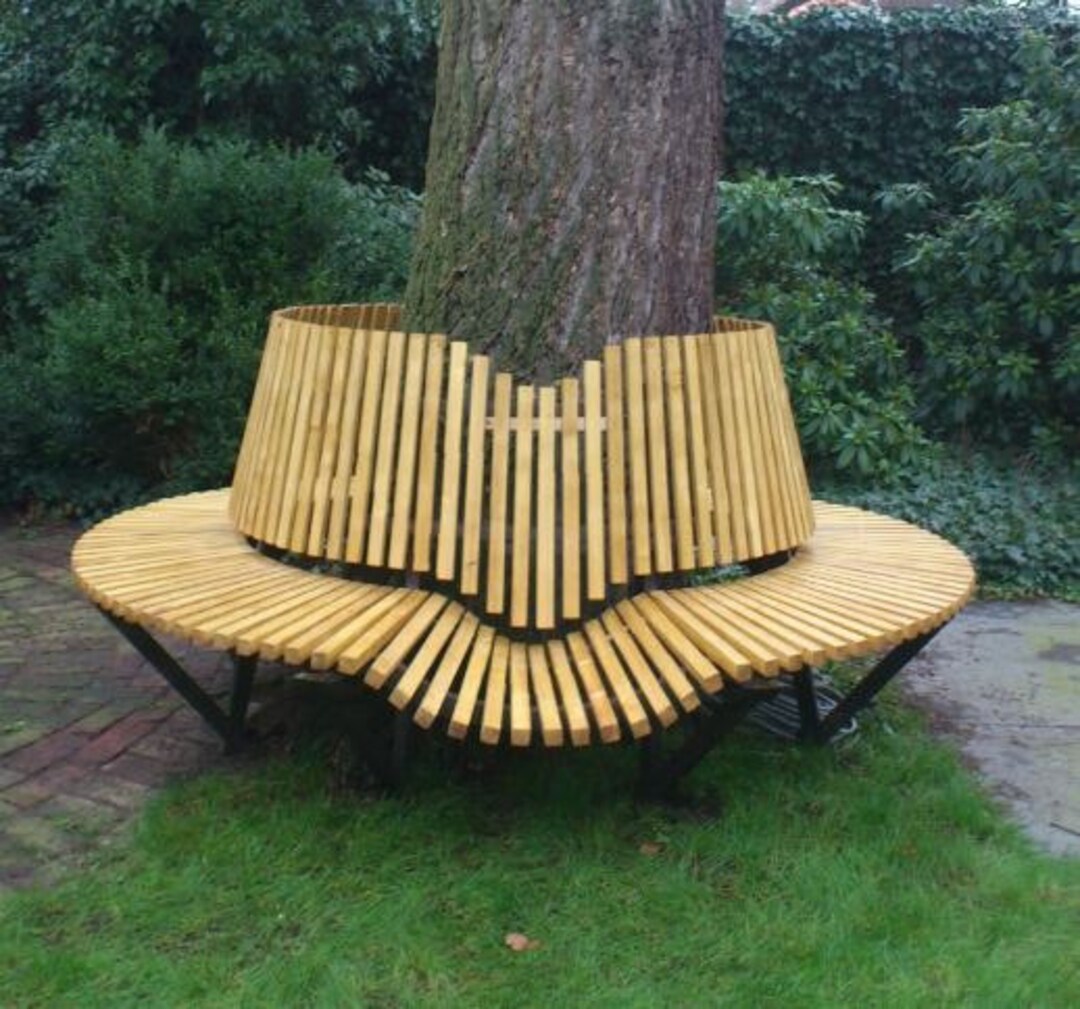 Tree Bench, Unique Design, Acacia, Black Locust - Etsy