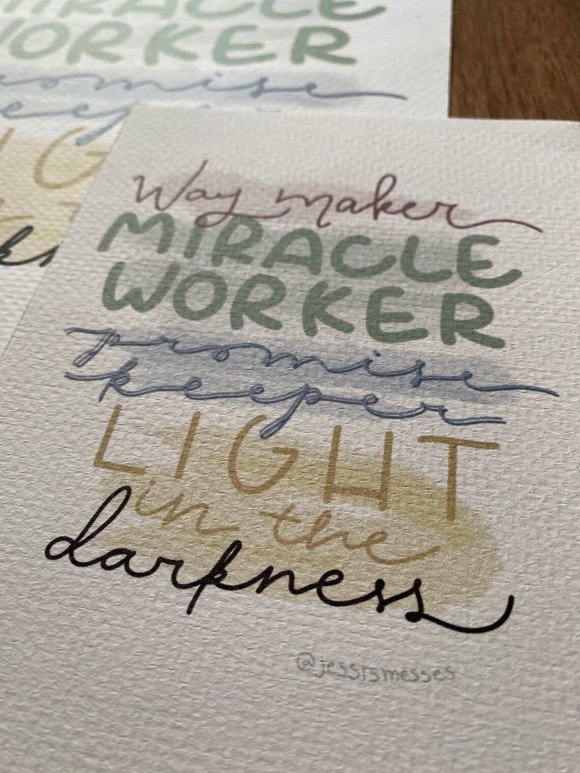 Way Maker Art Print Worship Lyrics Miracle Worker Promise - Etsy