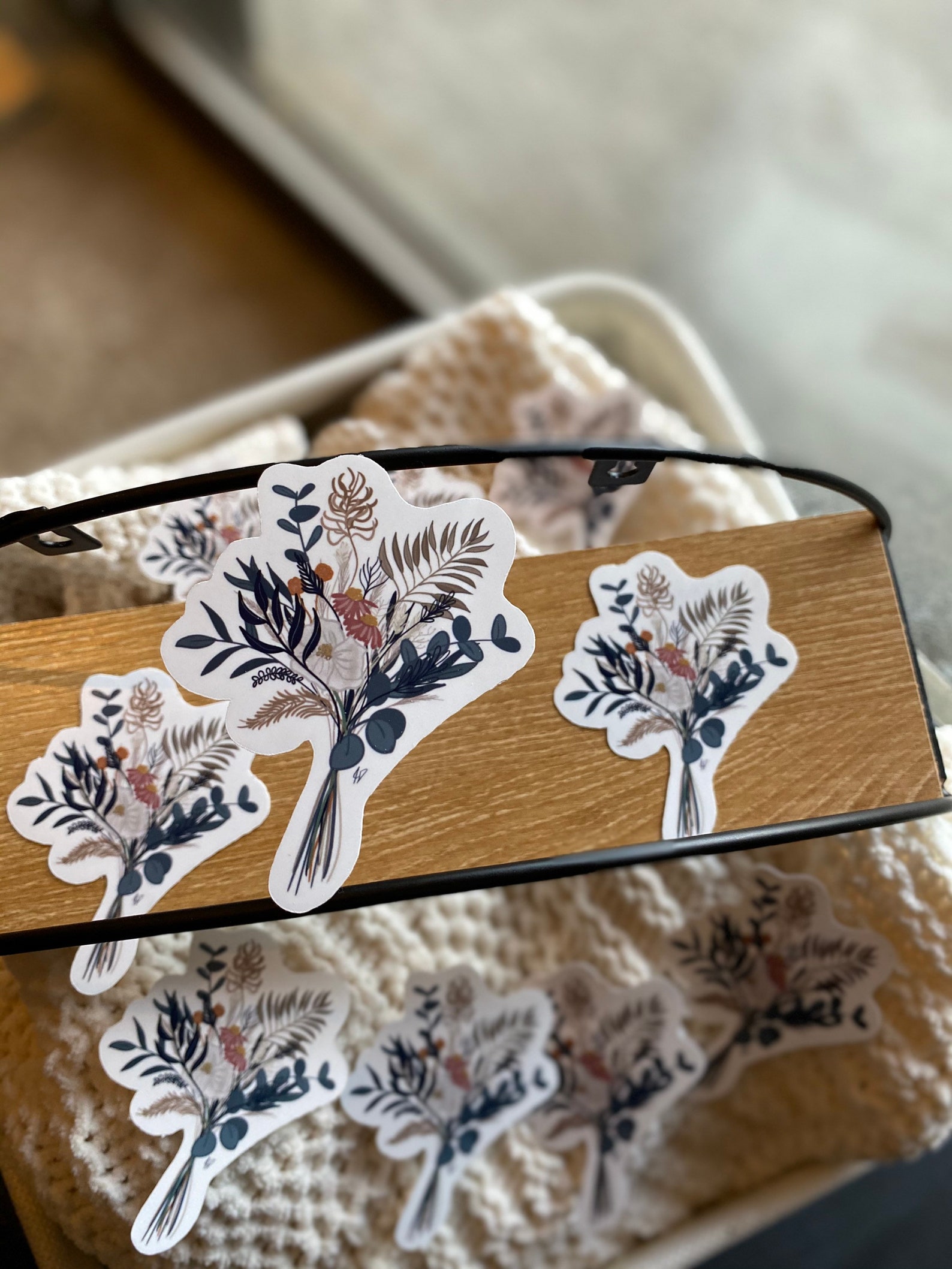 Boho Bouquet Sticker Botanical Decal Dried Wildflower - Etsy