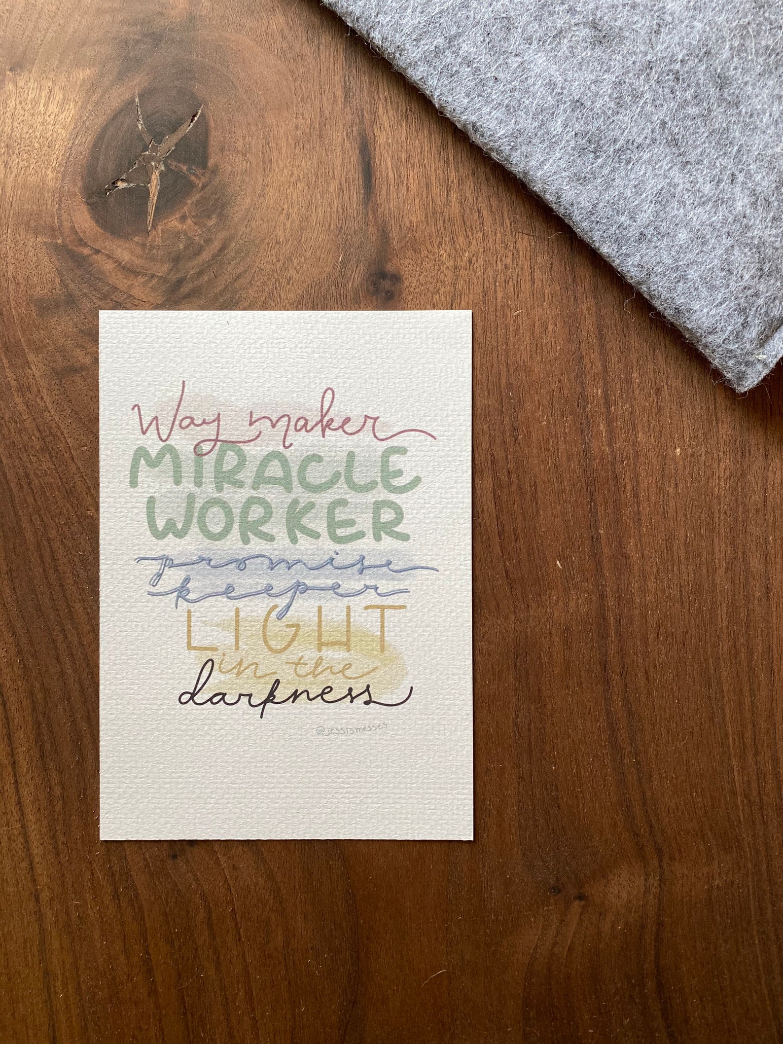 Way Maker Art Print Worship Lyrics Miracle Worker Promise - Etsy