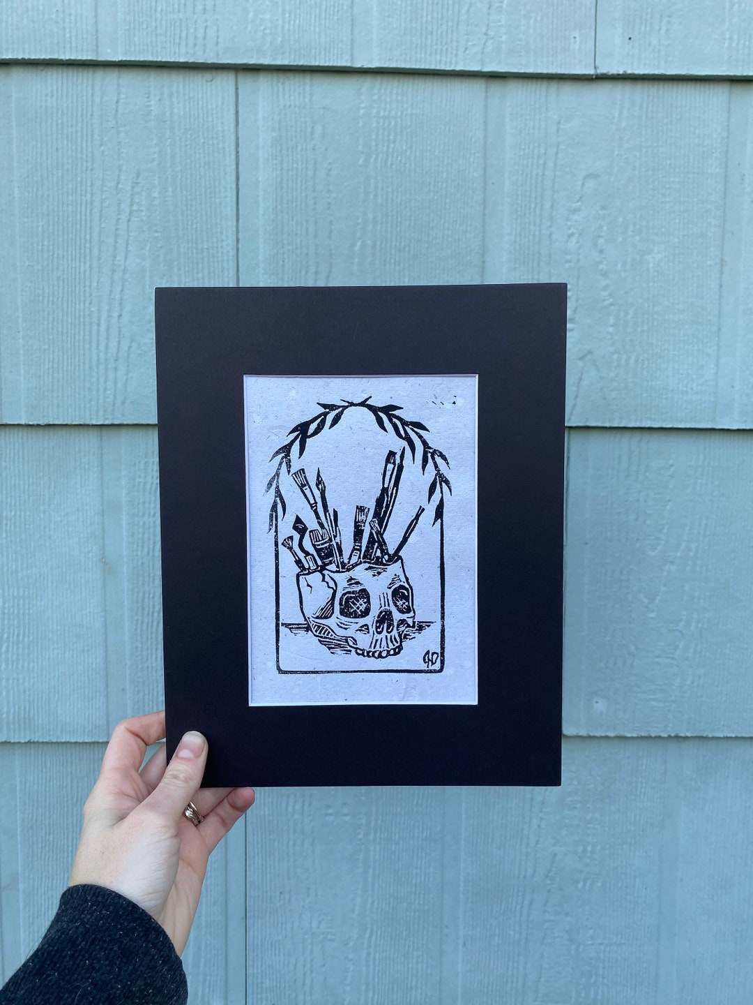 Sustainable Art, Starving Artist, Handmade Paper Art Print, Block ...