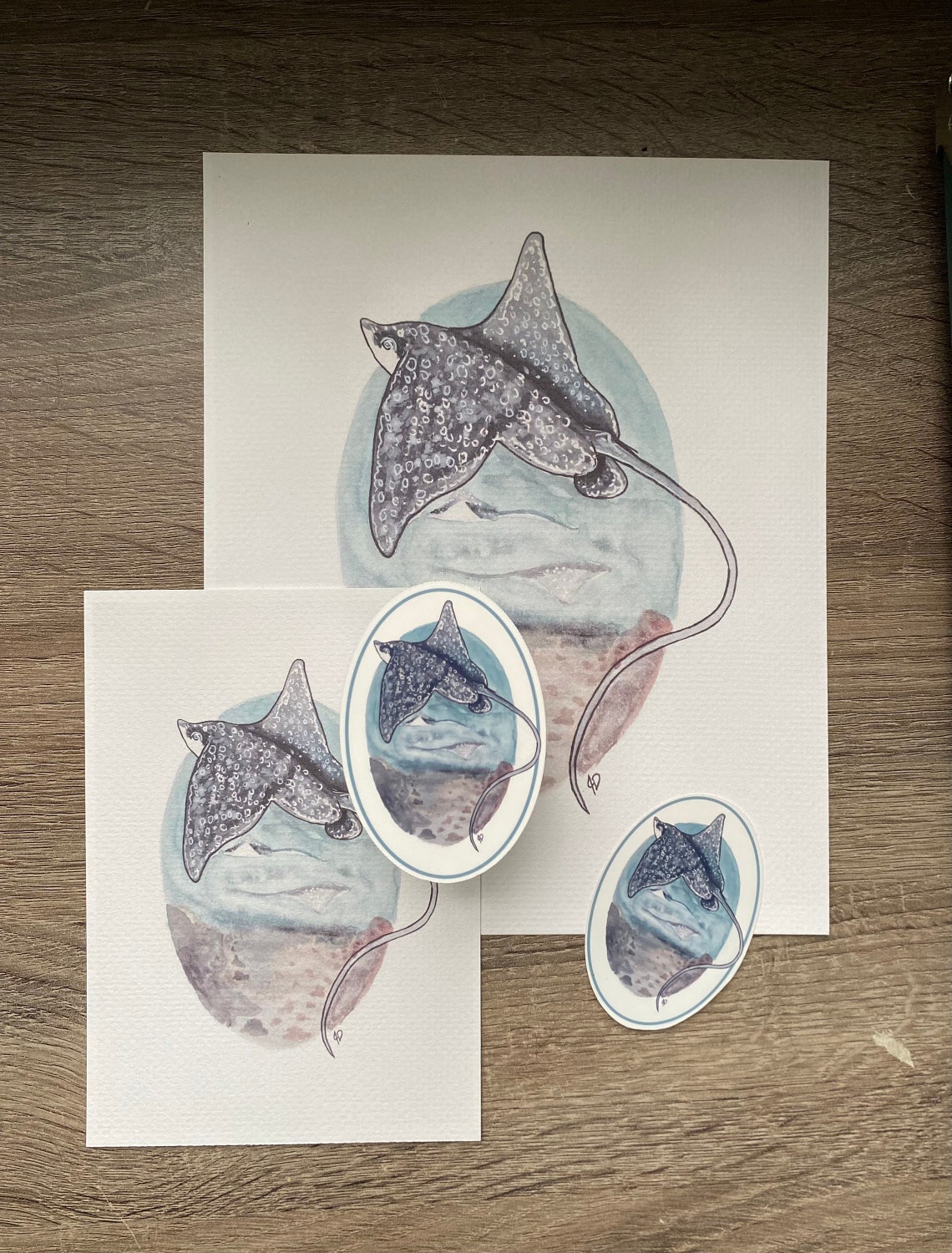 Spotted Eagle Ray Sticker Sting Ray Vinyl Decal Sea - Etsy