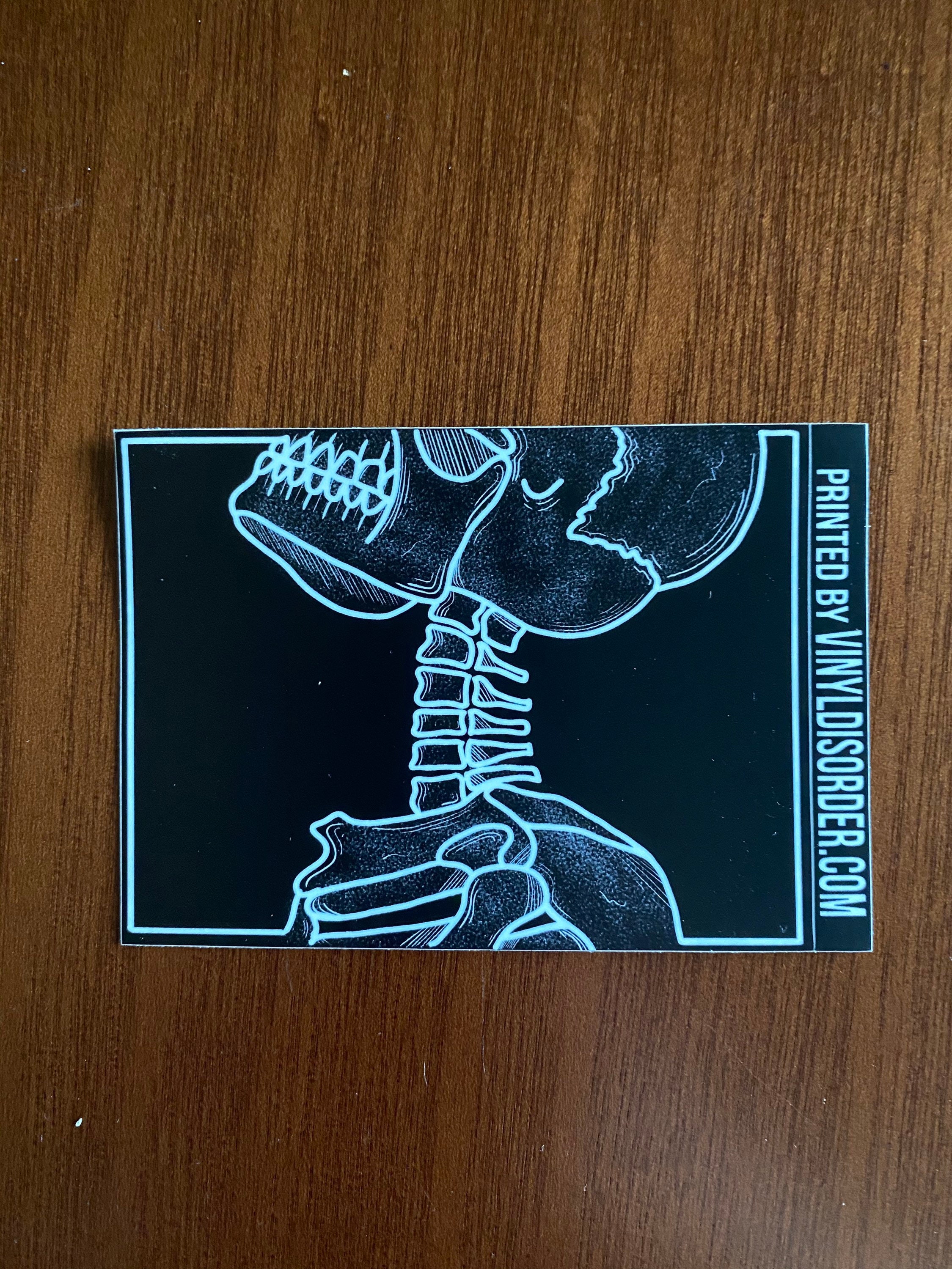 Rectangle Skull Sticker Skeleton Bust Decal Edgy Art Skull - Etsy