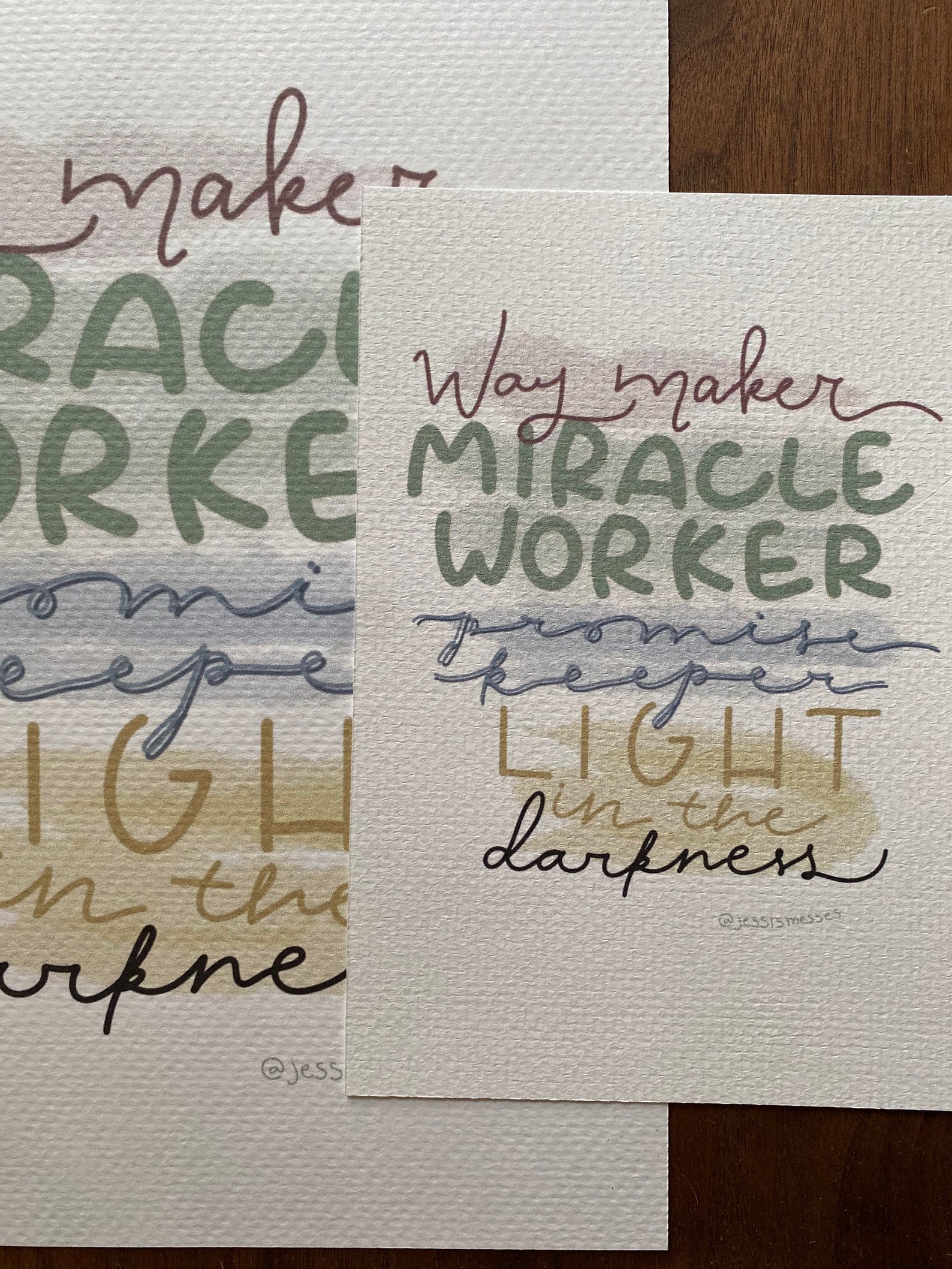Way Maker Art Print Worship Lyrics Miracle Worker Promise - Etsy