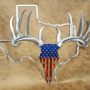 USA Buck Skull With State Border - Etsy