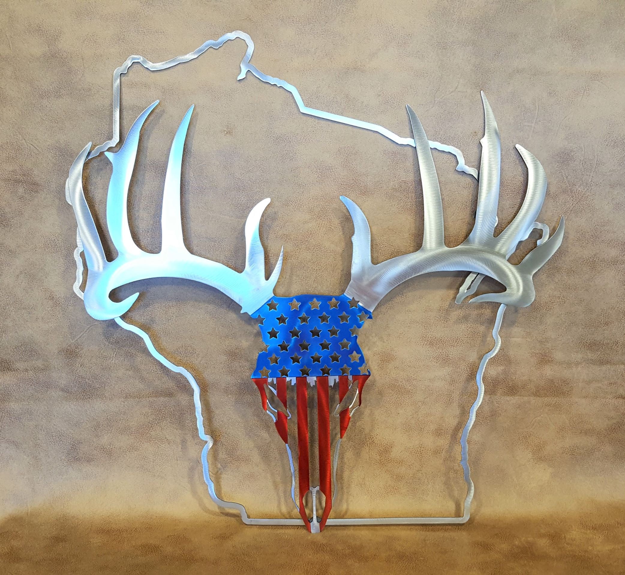 USA Buck Skull With State Border - Etsy
