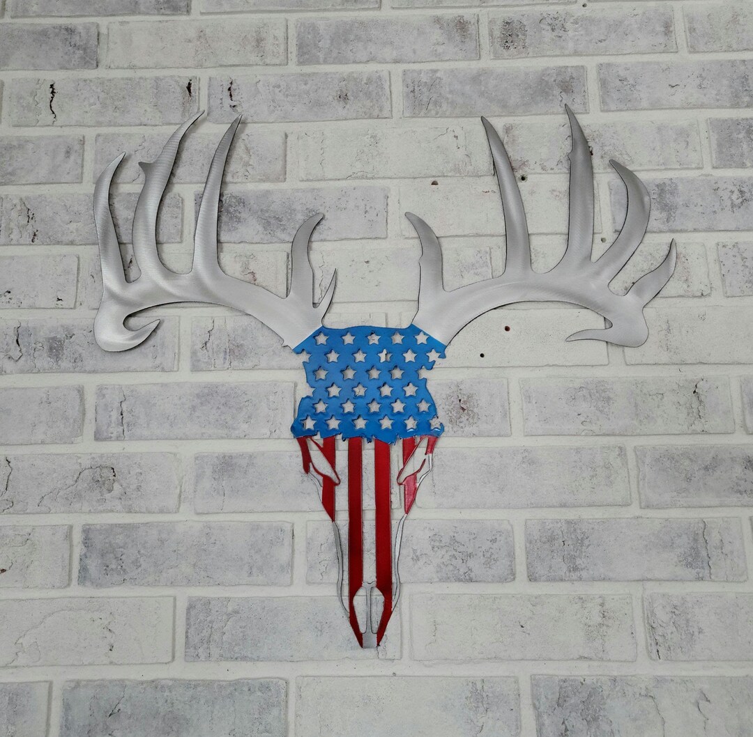 USA Buck Skull With State Border - Etsy
