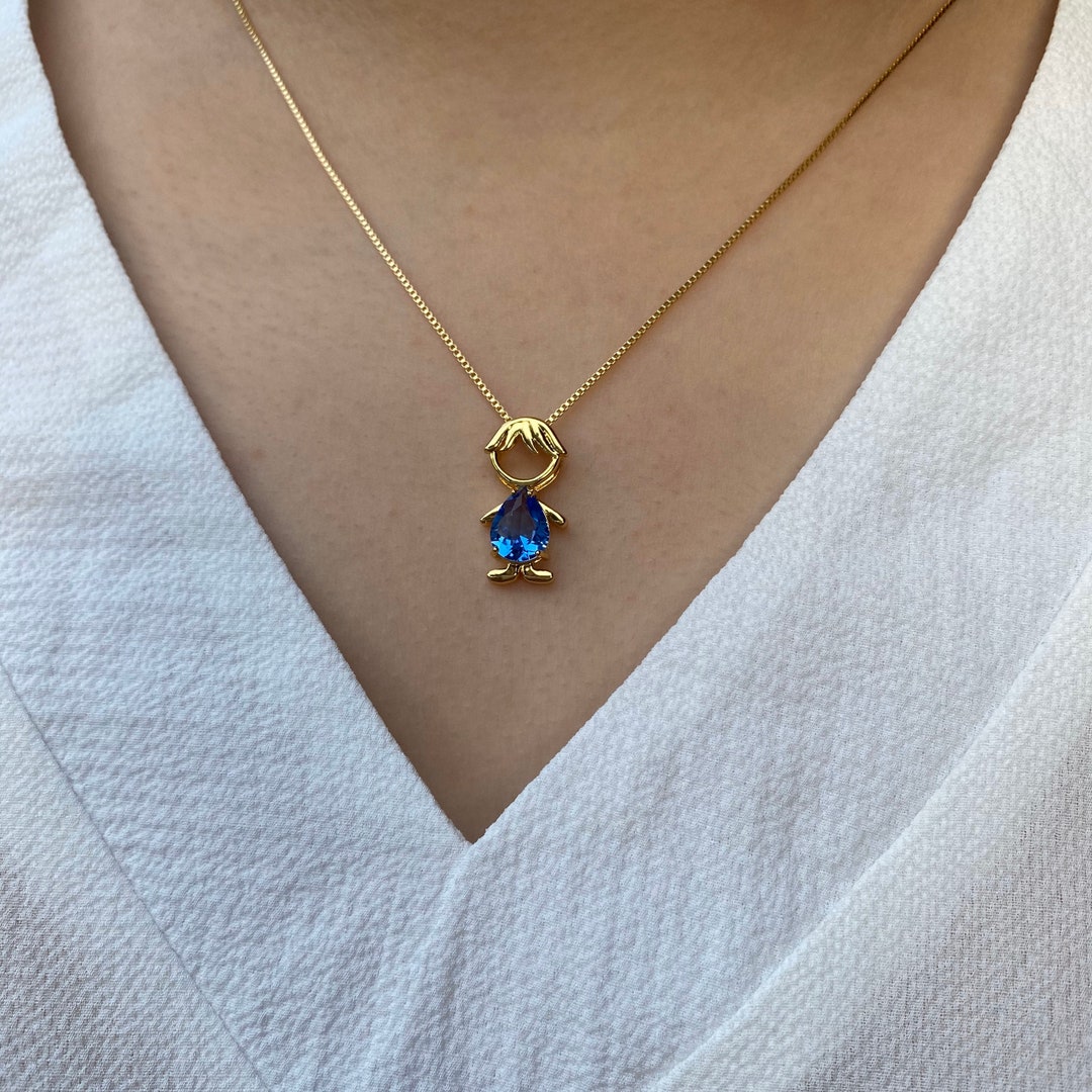 Boy Charm Gold Plated for Necklace in a Gold Plated 18k Material ...