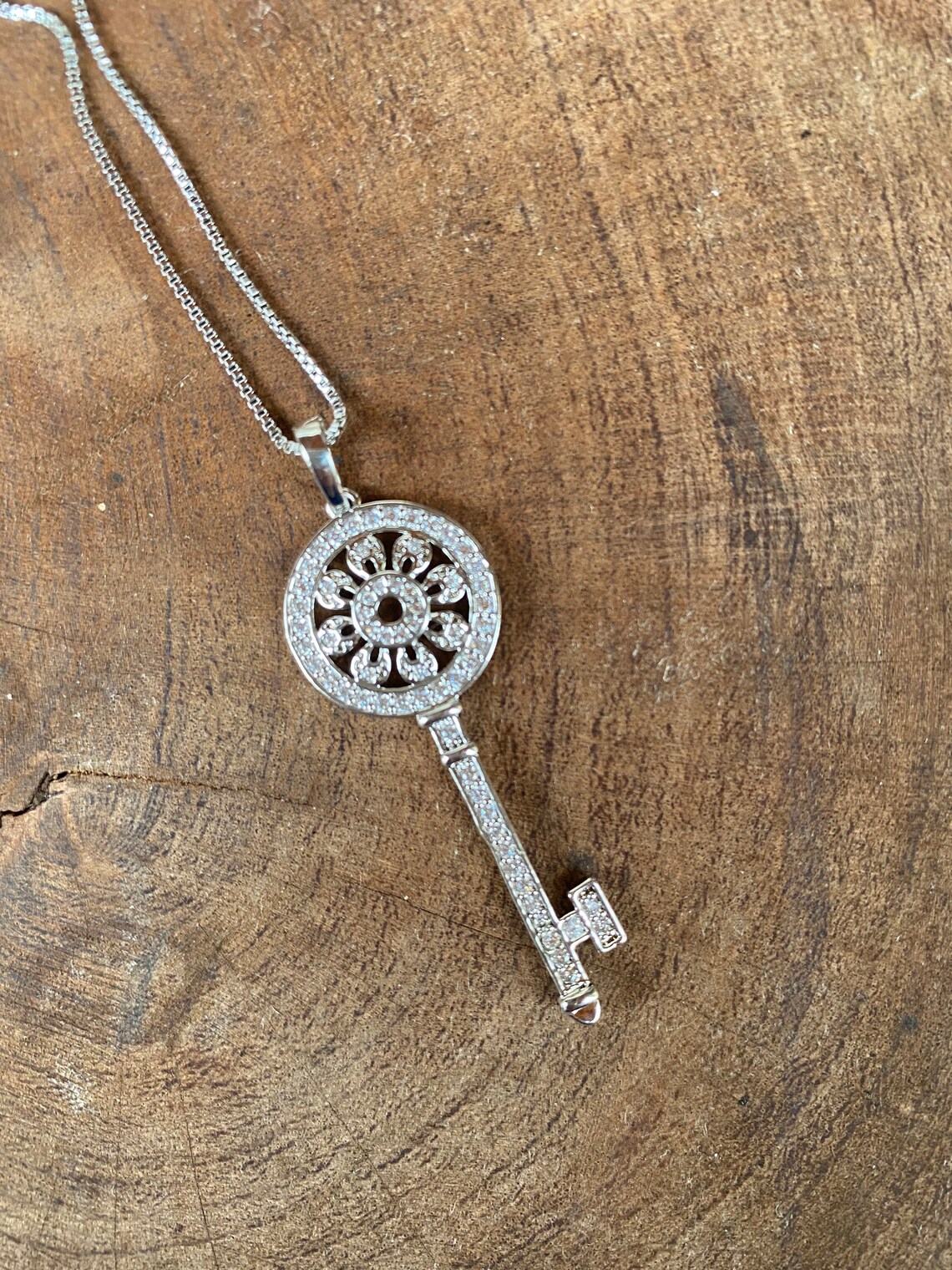 Beautiful Silver Key Pendant With Necklace Mothers Day Gift - Etsy