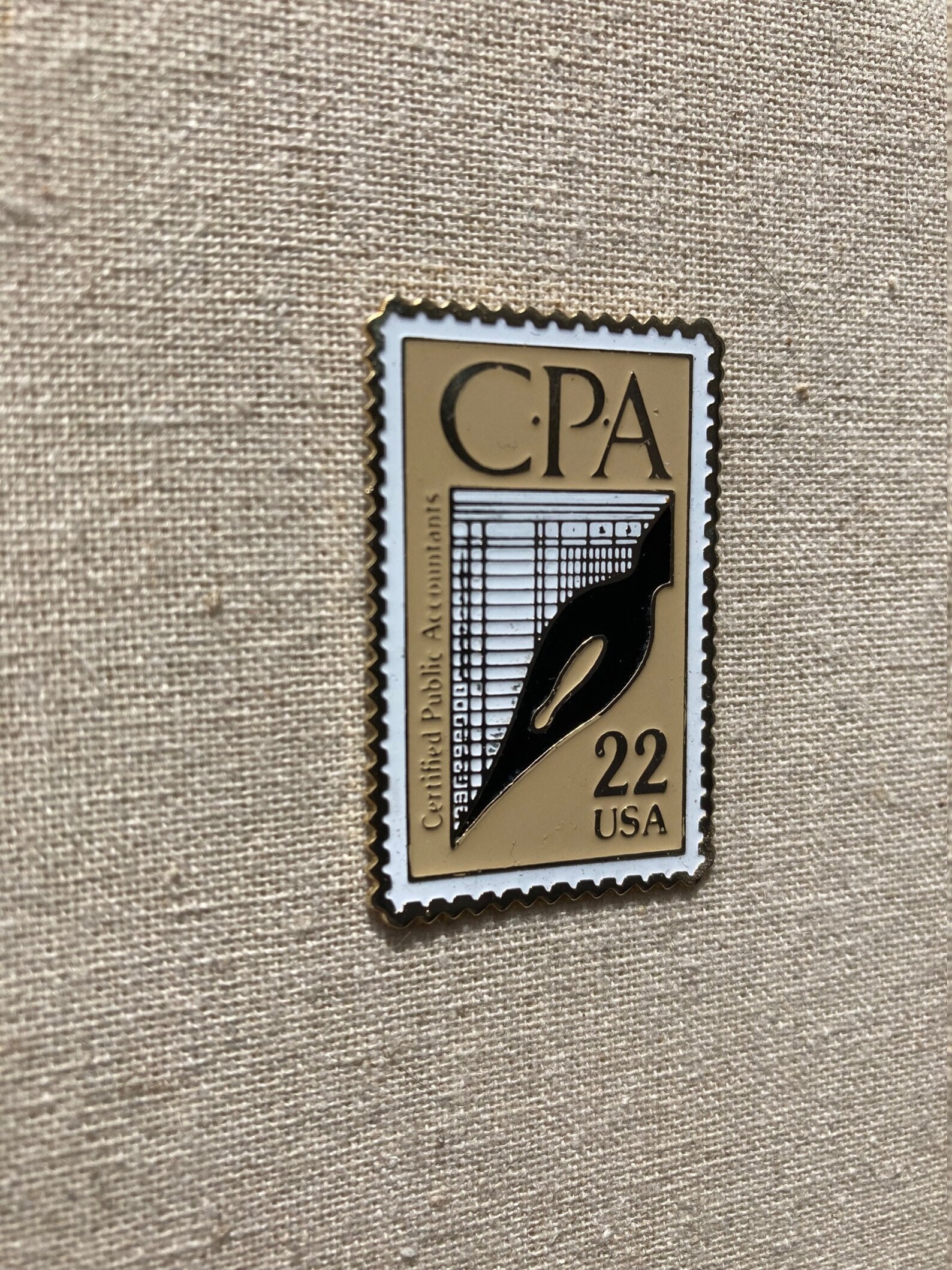CPA Certified Public Accountant Stamp Pin Vintage 22 cent | Etsy