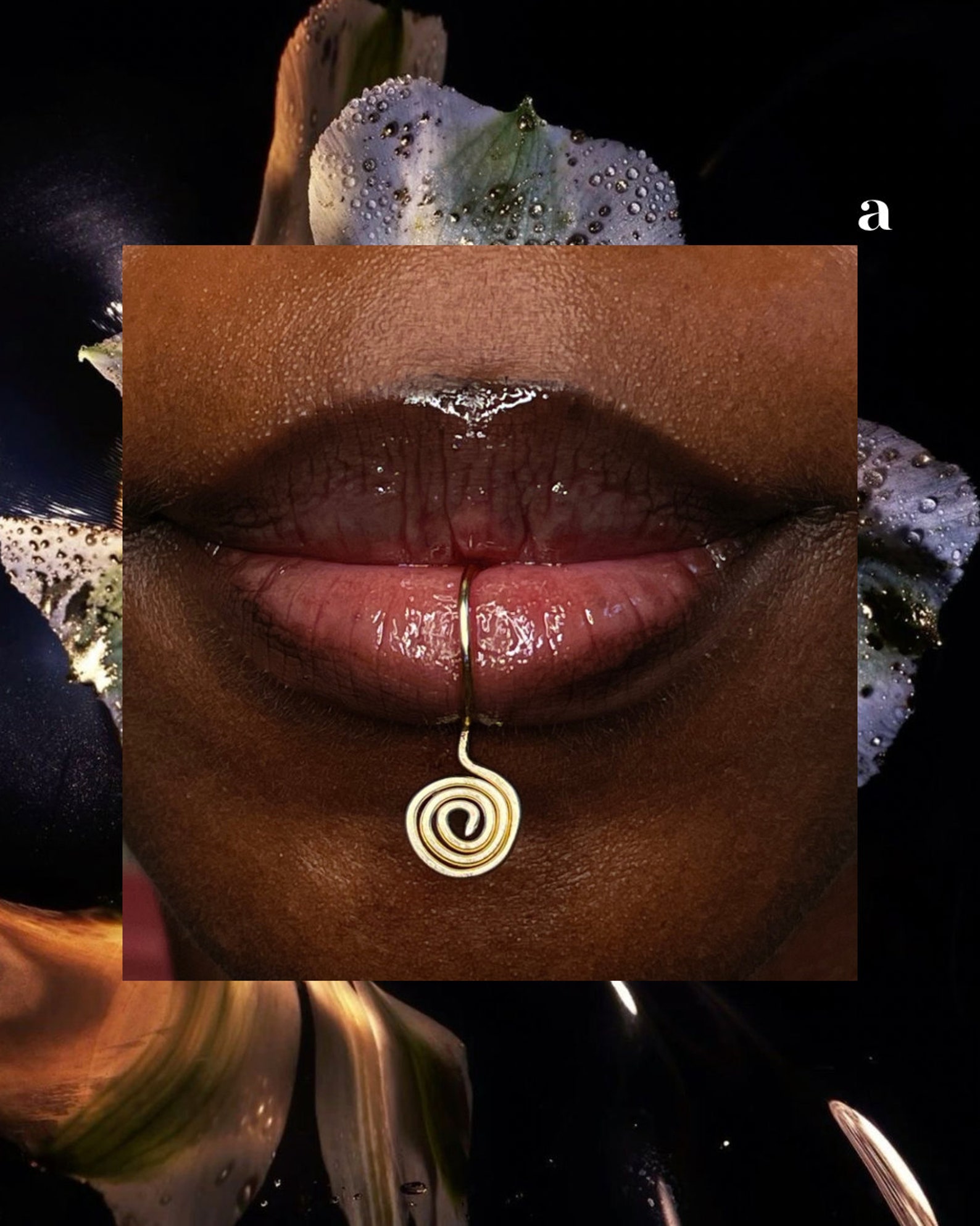 Spiral of Life Lip Cuff, Faux Lip Ring, Silver, Gold - Etsy