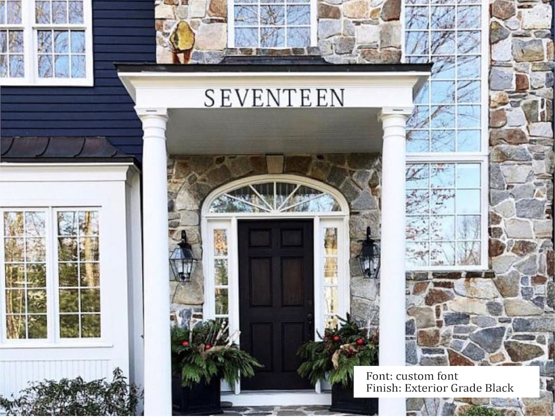 Custom Metal House Numbers 5 Tall Steel Letters Satin Black Metal ...