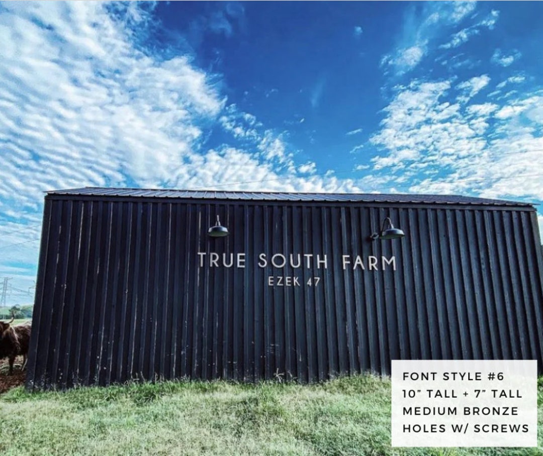 3/16 Thick Steel Outdoor Metal Letters 7, 8, 9, 10, or 11 Tall Metal ...