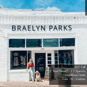 Thick Studded Metal Letters 3, 4, 5 Tall Any Font Exterior Grade ...