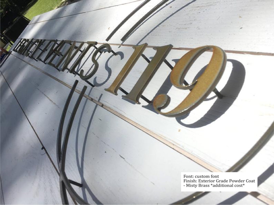 Thick Studded Metal Letters 3 4 5 Tall | Etsy