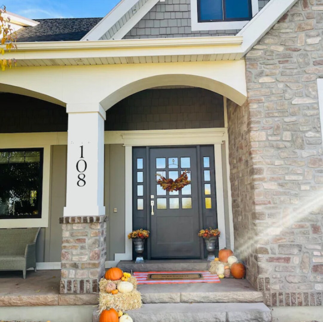 Metal House Numbers, Outdoor Address Plaque, Street Number Sign, Home ...