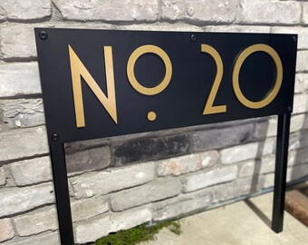 Metal House Numbers, Outdoor Address Plaque, Street Number Sign, Home ...