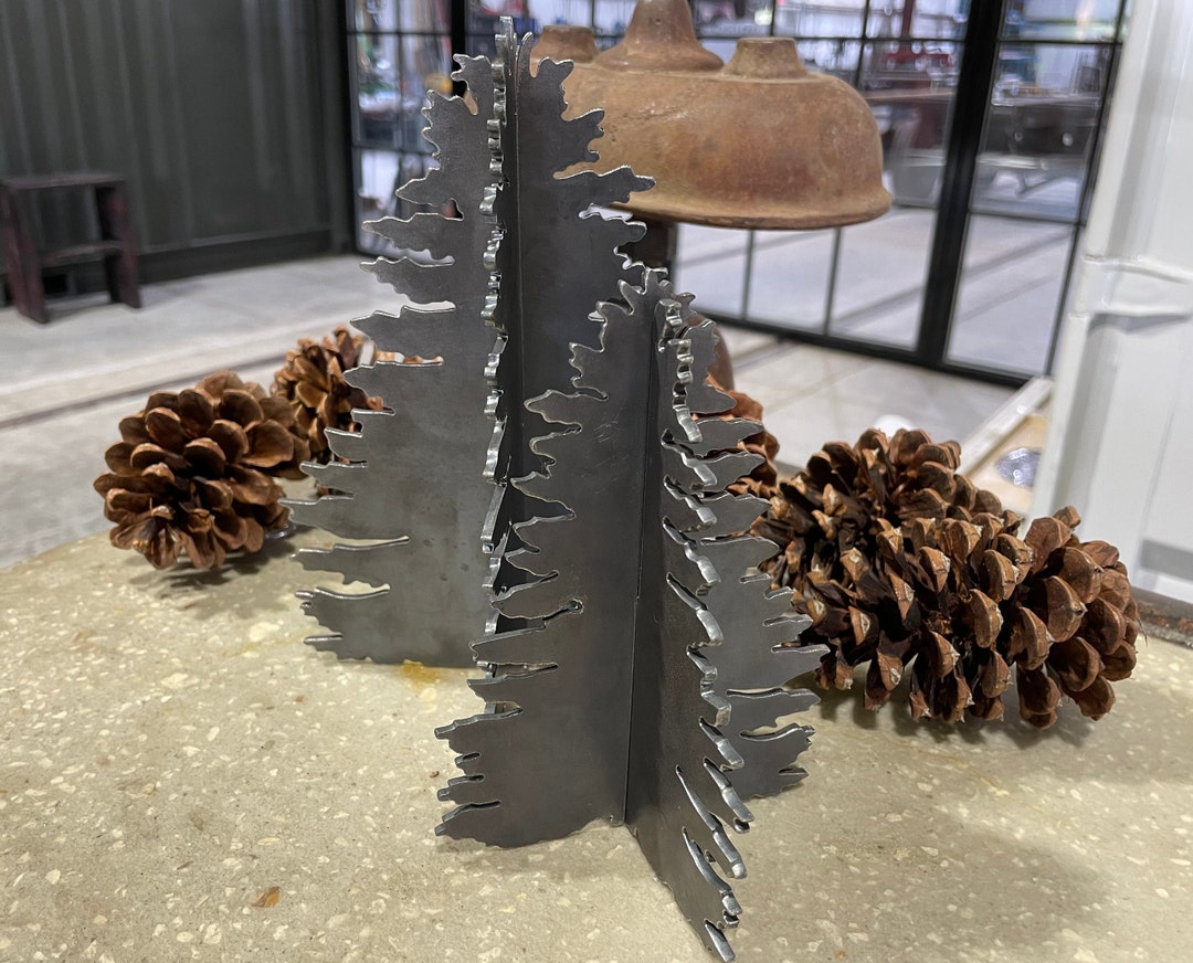 Steel 3D Christmas Trees Metal Evergreen Tree Freestanding 3D Christmas ...