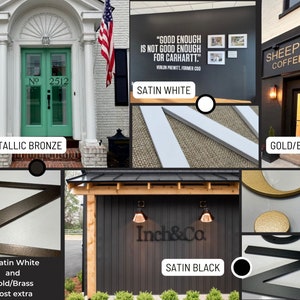 Thick Studded Metal Letters 3, 4, 5 Tall Steel Letters Custom Font or ...