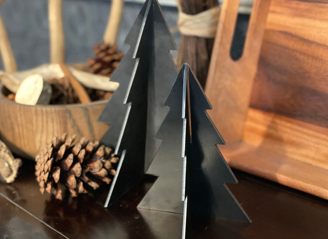 Steel Christmas Trees | Classic Metal Christmas Trees | Mantle Decor ...