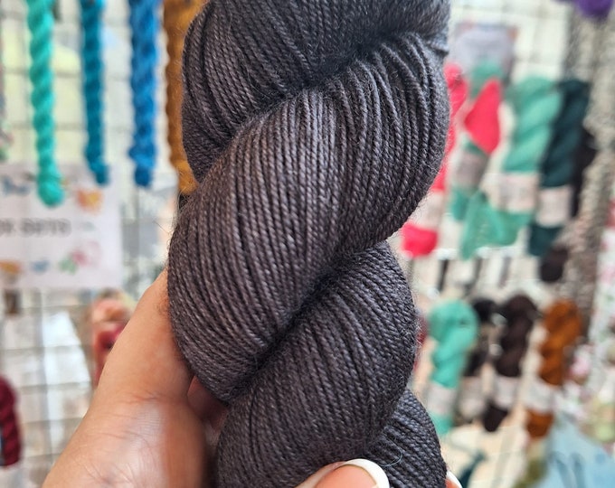 COAL on the Yak Sock Base Hand Dyed Yarn 100g Skein Fingering Weight ...