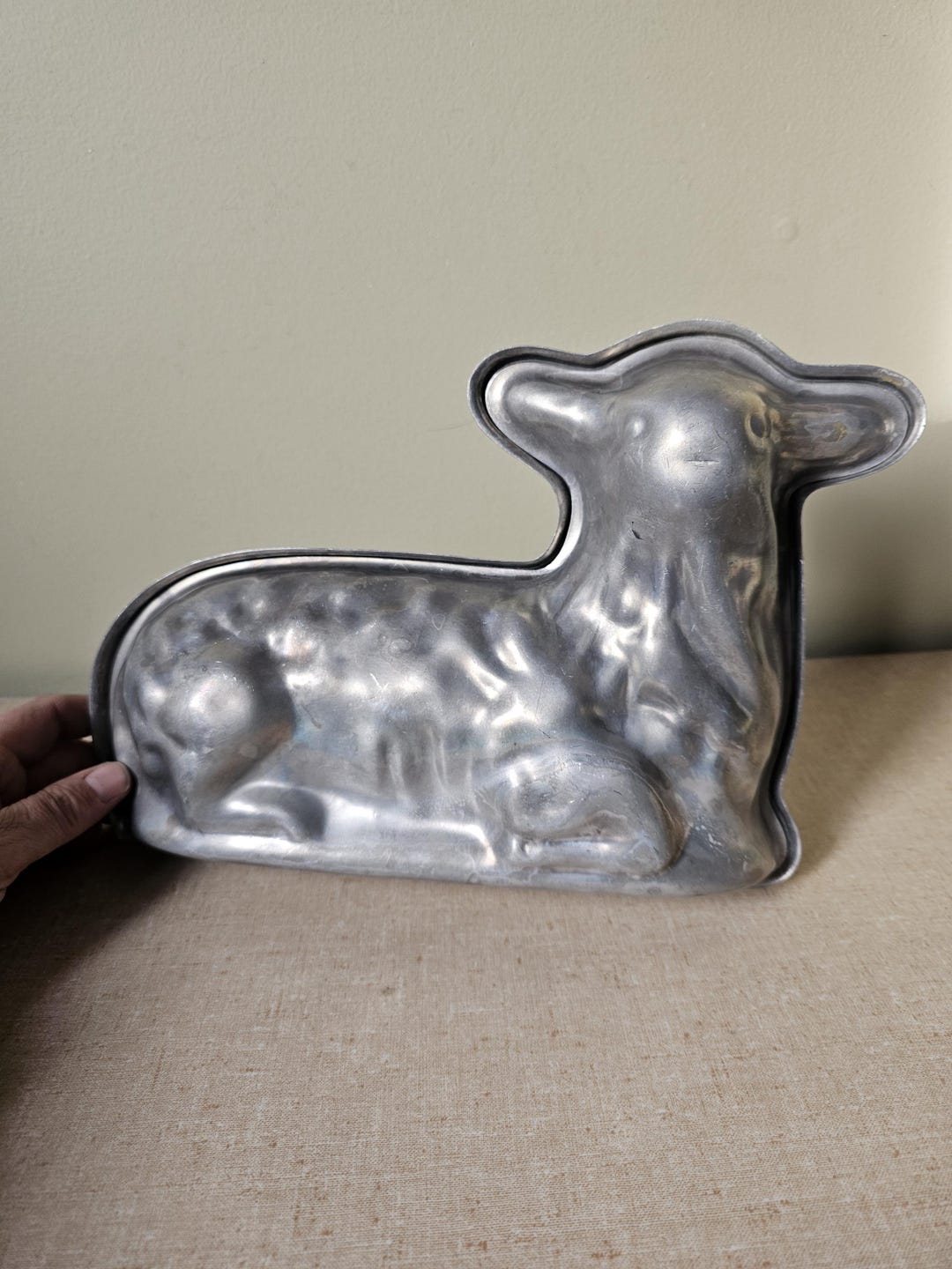 Vintage Aluminum Lamb Cake Pan, Specialty Baking Pan, Family ...