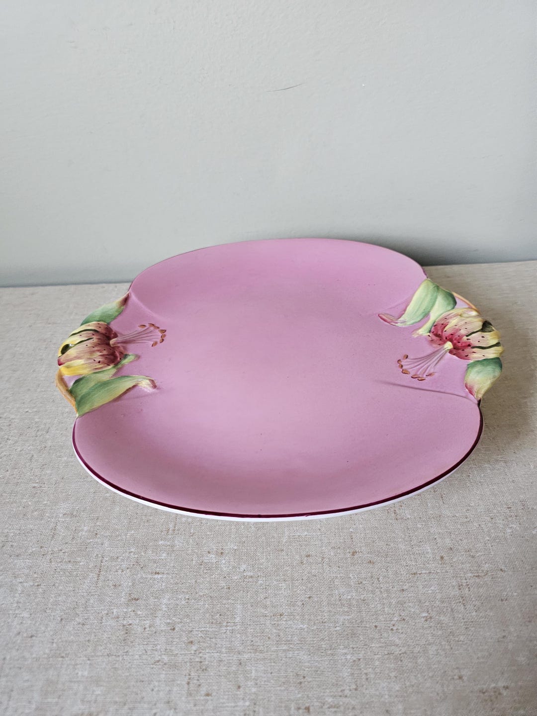 Royal Winton Bone China Tiger Lily Pedestal Dish, Made in England, Rose ...