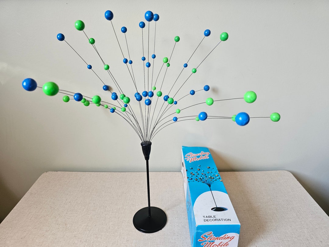 Vintage Kinetic Standing Mobile, Made in Hong Kong, Original Box, Blue ...