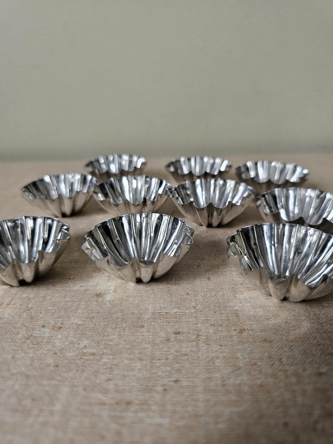 Nordic Sweden Baking Tins, Early 50s Baking Tins, Scalloped Edge Shapes ...