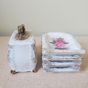 Japanese Porcelain Table Lighter & Four Matching Ashtrays, Victorian ...