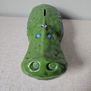 60s Vintage Hippopotamus Bank, Japan, Brilliant Green, Coin Bank, Piggy ...