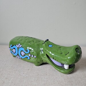 60s Vintage Hippopotamus Bank, Japan, Brilliant Green, Coin Bank, Piggy ...
