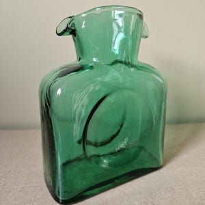 Vintage Blenko Water Pitcher Art Glass, 60s Glass, Collectors Glass ...