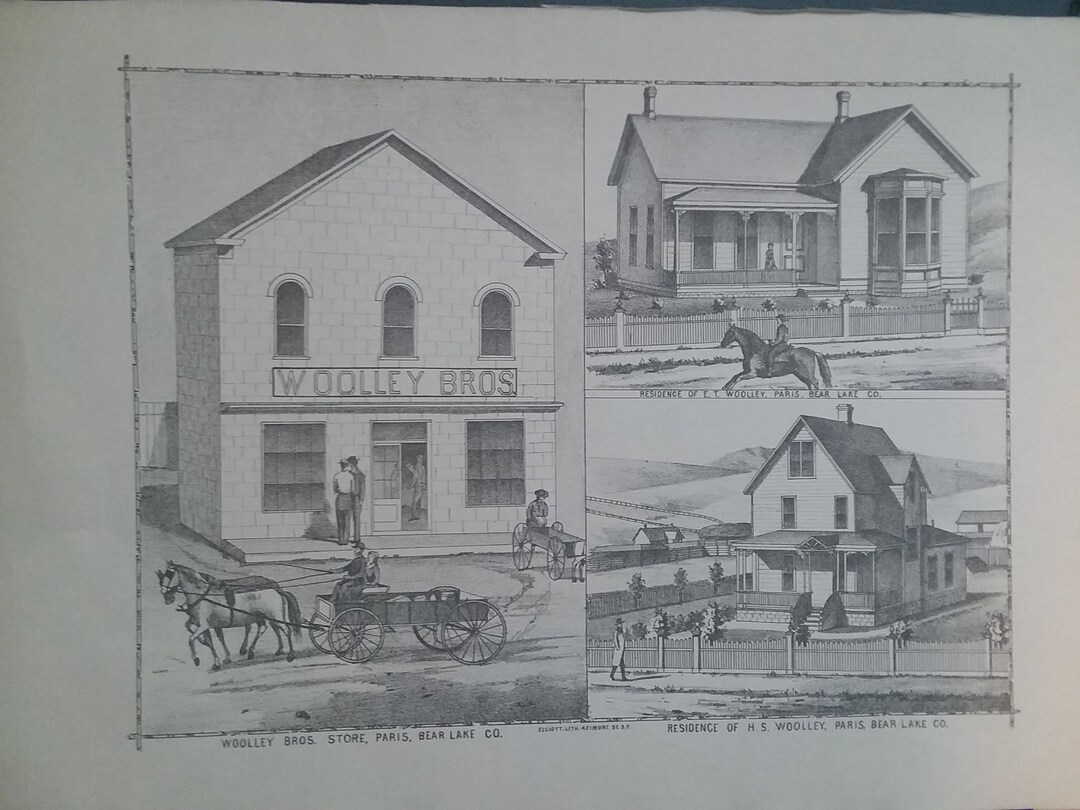 The Woolley Brothers Store and Residence. 1884 Lithograph - Etsy