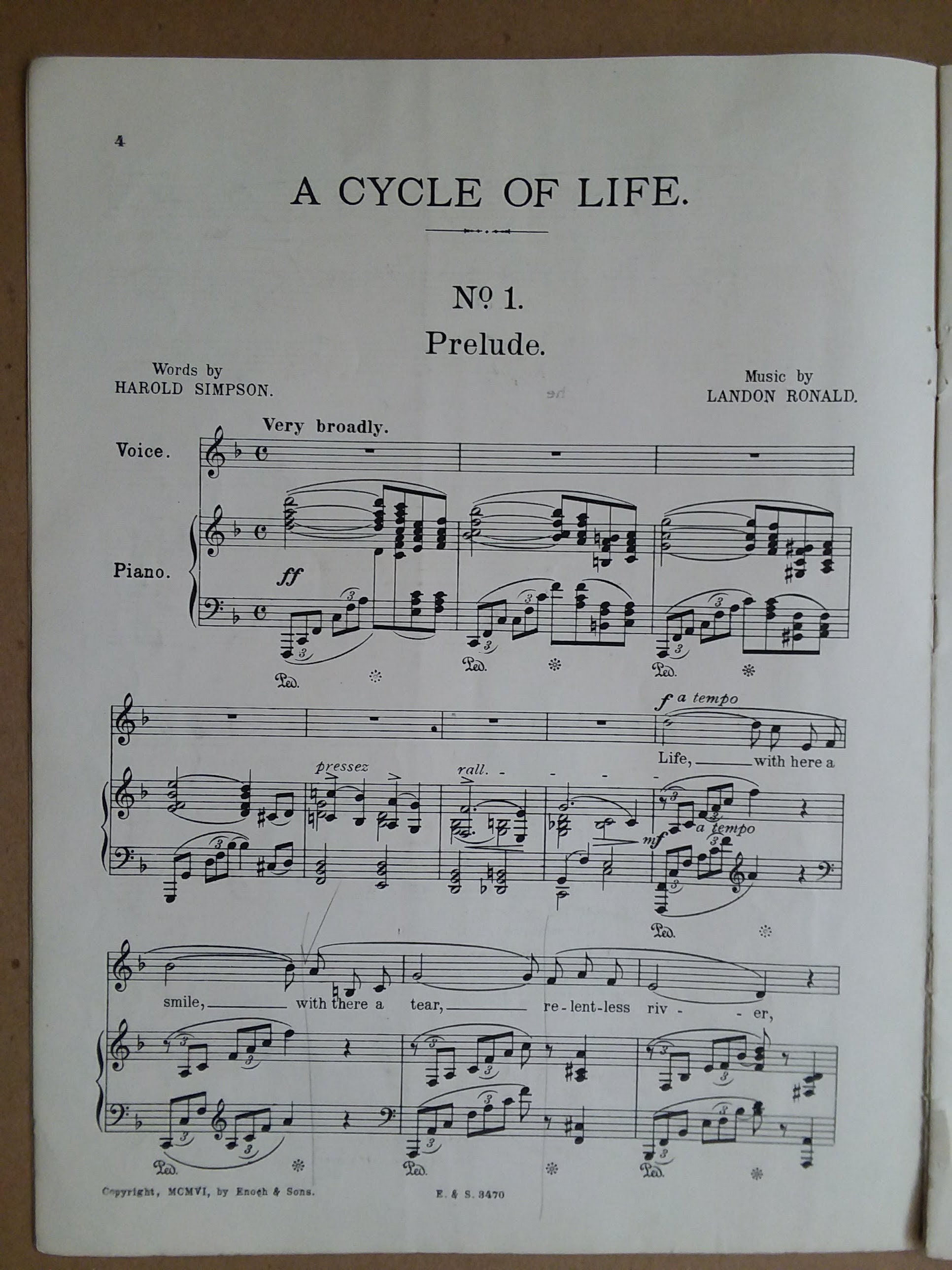 A Cycle of Life 1927 Sheet Music. 1927 Lithograph - Etsy