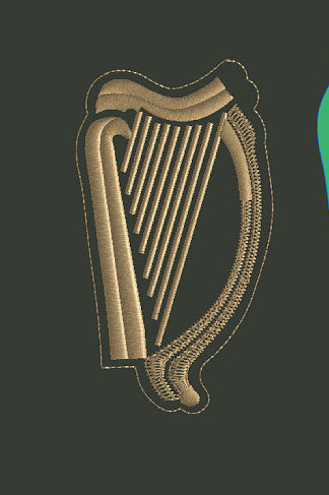 Harp Applique / Harp Patch / Harp Cape for Irish Dance Dresses | Etsy